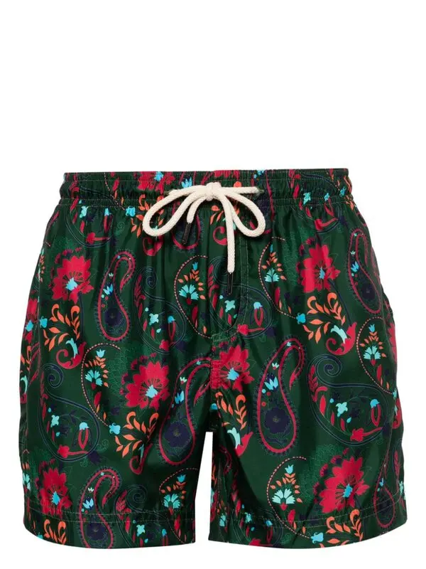PENINSULA SWIMWEAR Casablanca Paisley-print Swim Shorts - Green