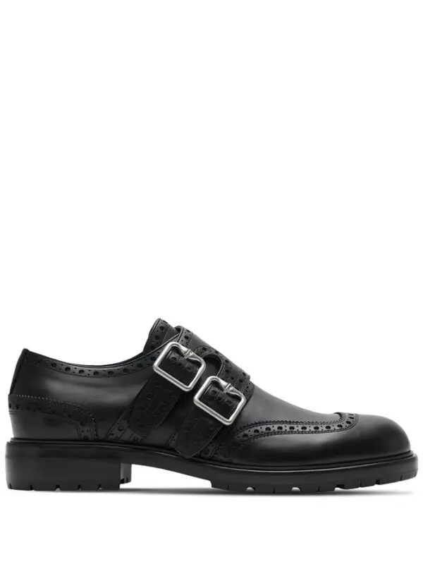 Burberry Leather Monk Shoes