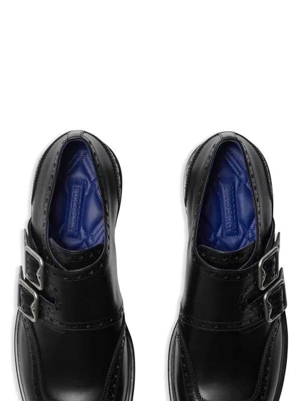 Burberry Leather Monk Shoes
