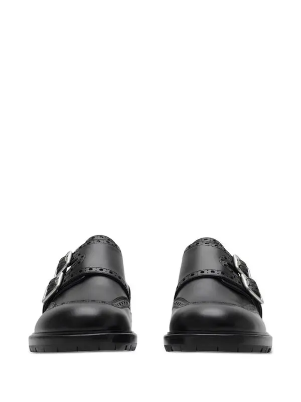 Burberry Leather Monk Shoes