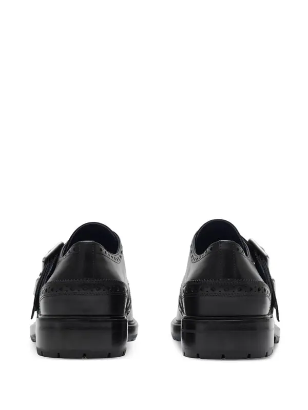 Burberry Leather Monk Shoes