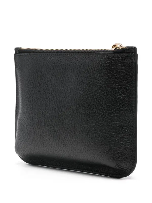 Pochette Aspinal Of London Ella - Grand Modèle En Cuir Noir Lisse - Neuf Sans étiquette
