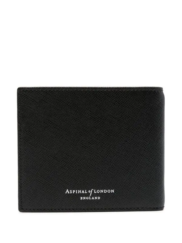 ASPINAL OF LONDON Billfold Saffiano Wallet - Black