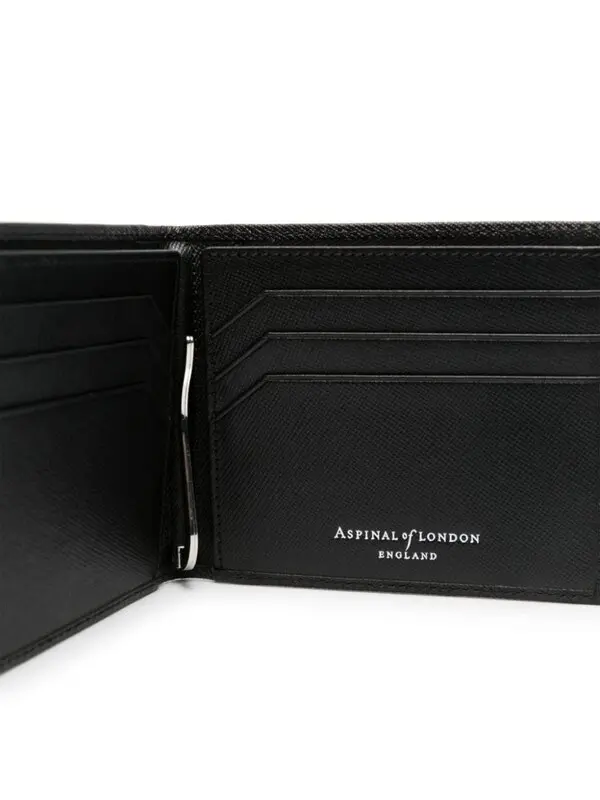 ASPINAL OF LONDON Billfold Saffiano Wallet - Black