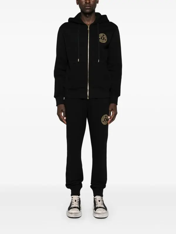 Versace Logo-embroidered Cotton Track Pants