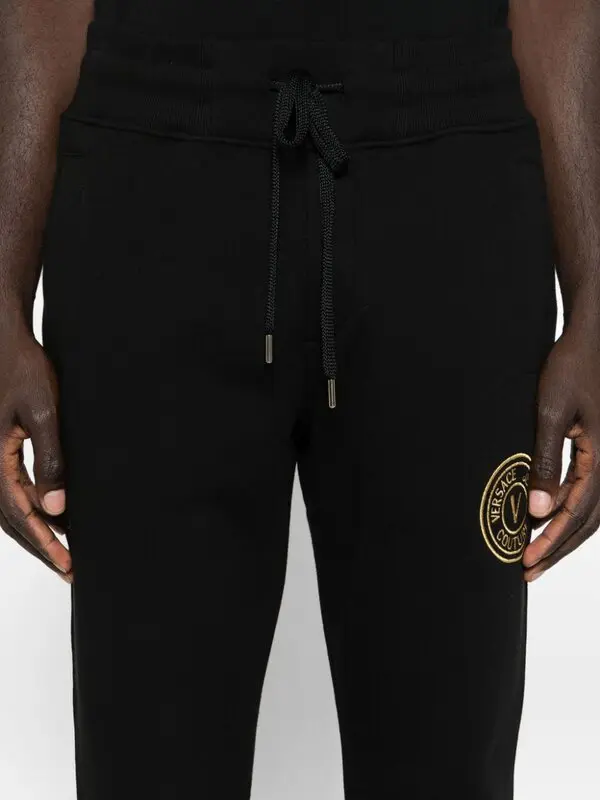 Versace Logo-embroidered Cotton Track Pants