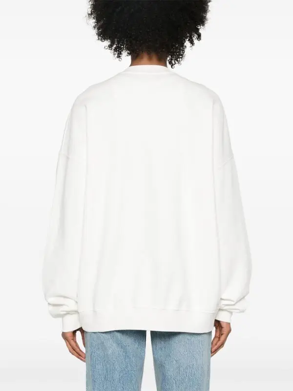 ANINE BING Miles Logo-patch Sweatshirt - White
