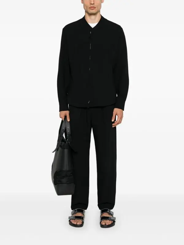 Giorgio Armani Wool Zip-up Jacket And Trousers Set