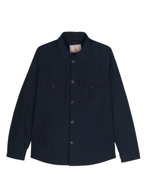 BARACUTA Textured Cotton Shirt Jacket
