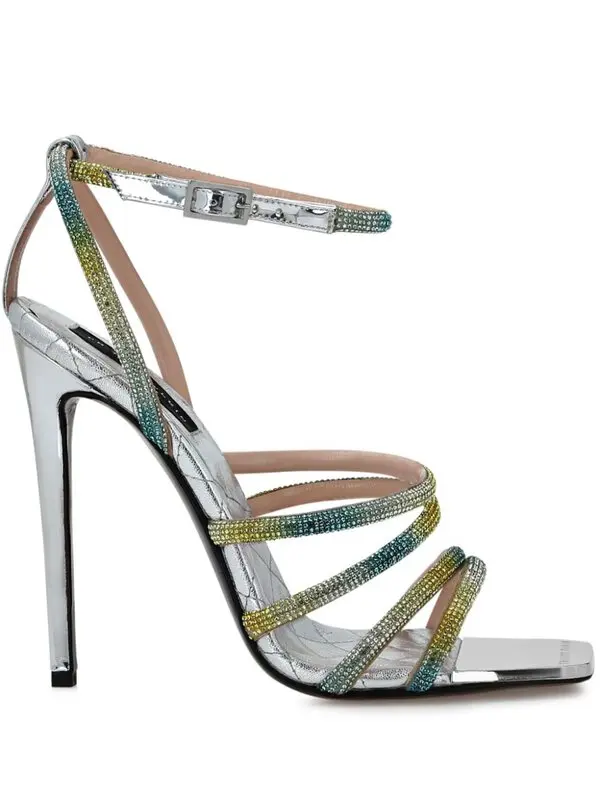 Philipp Plein Mirror 120mm Crystal-embellished Sandals