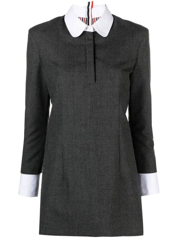 Thom Browne Virgin Wool Mini Shift Dress