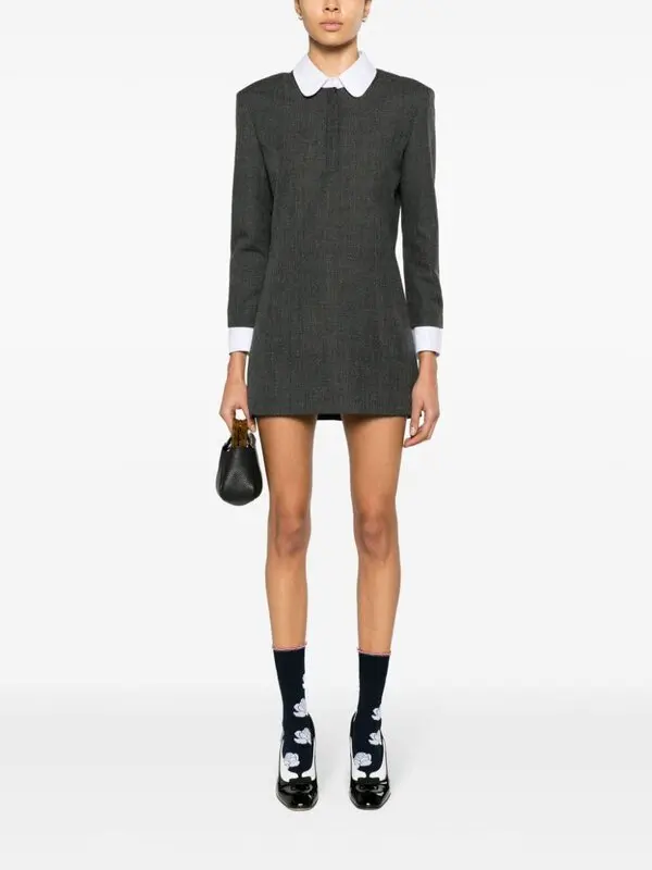 Thom Browne Virgin Wool Mini Shift Dress