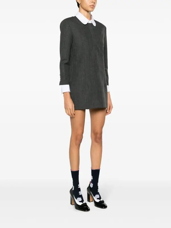Thom Browne Virgin Wool Mini Shift Dress