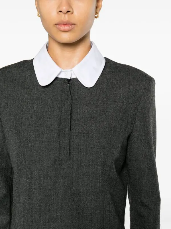 Thom Browne Virgin Wool Mini Shift Dress