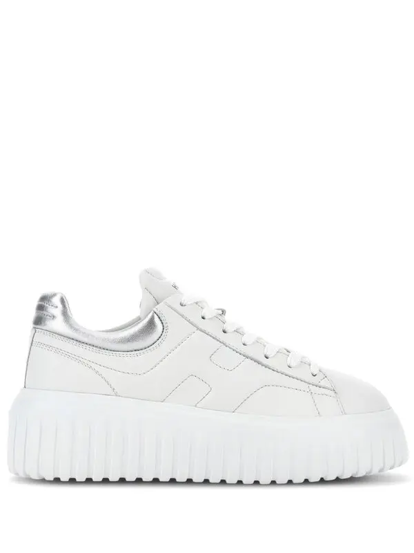 Hogan H-stripes Leather Sneakers - White