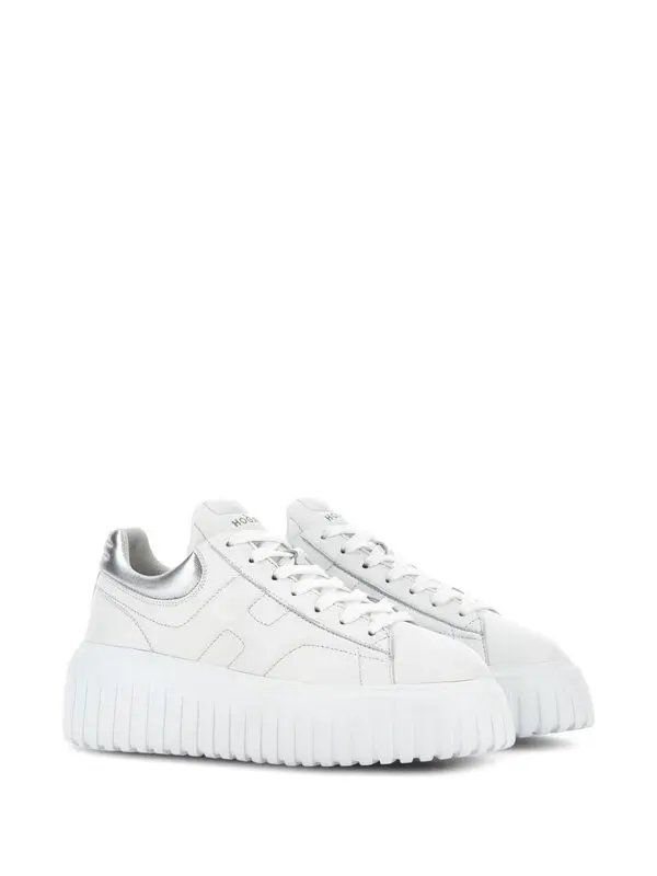 Hogan H-stripes Leather Sneakers - White