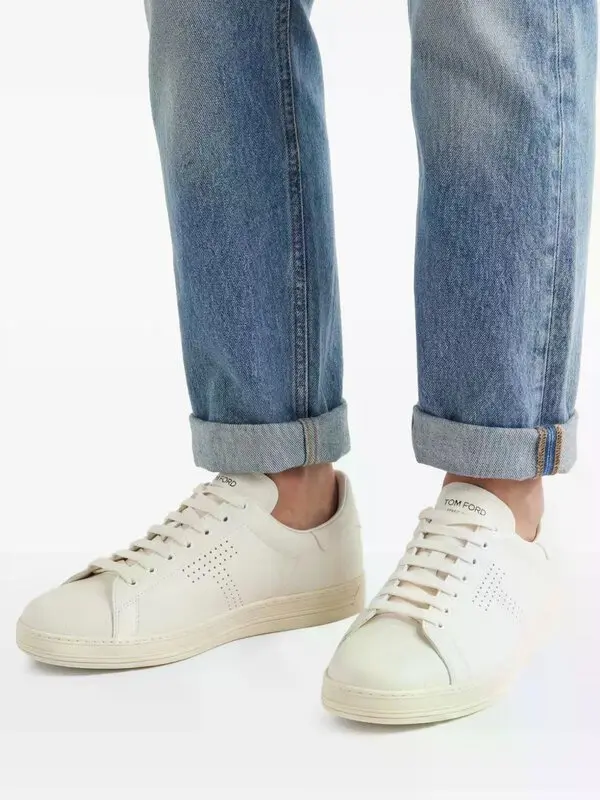TOM FORD Warwick Leather Sneakers - Neutrals