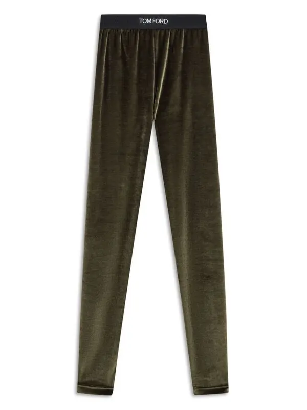 TOM FORD Velvet Leggings - Green