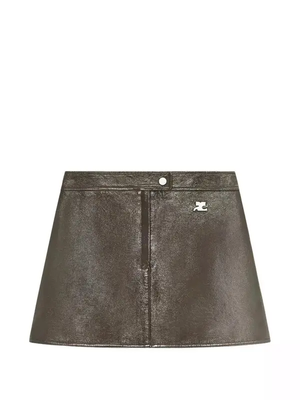 COURREGES Reedition Vinyl Mini Skirt - Green