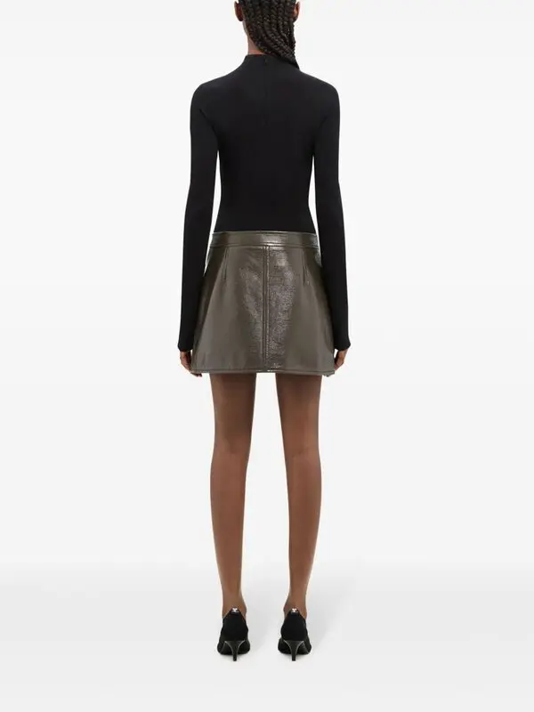 COURREGES Reedition Vinyl Mini Skirt - Green