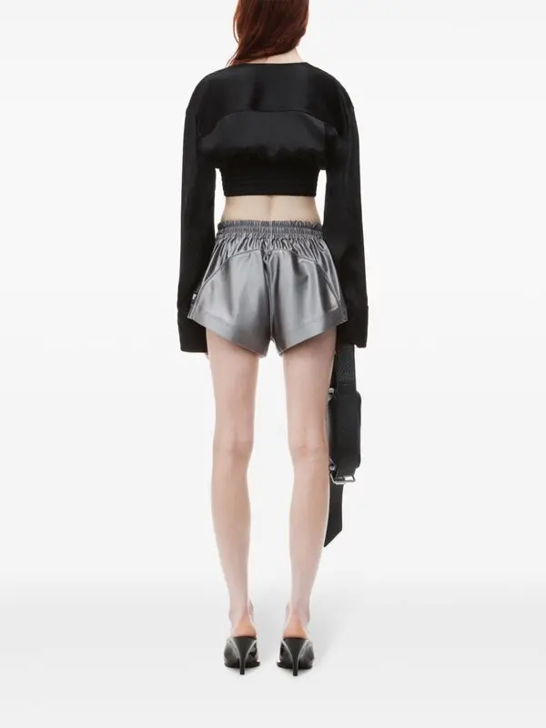 Alexander Wang Long-sleeve Cropped Blouse