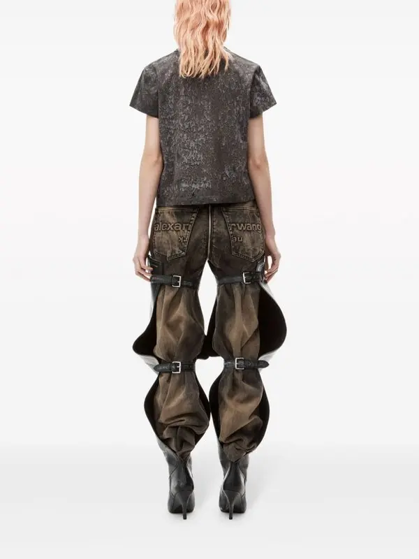 Alexander Wang Splatter-wash Cotton T-shirt - Grey