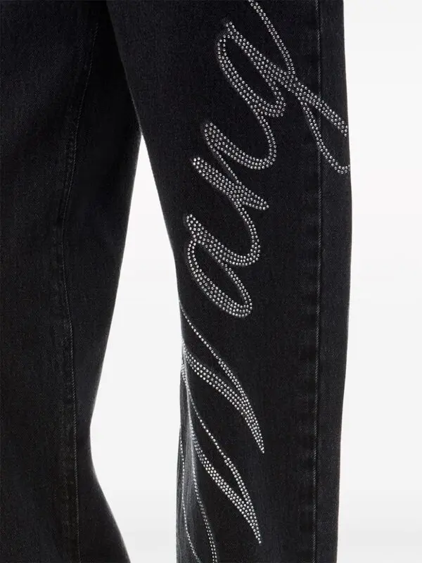 Alexander Wang Ez Logo-embellished Jeans - Grey