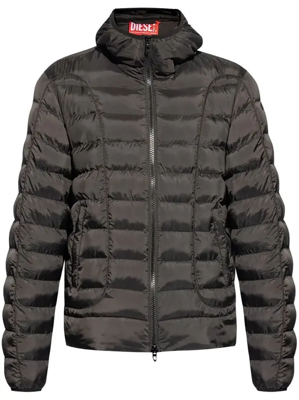 DIESEL® Logo-appliqué Puffer Jacket