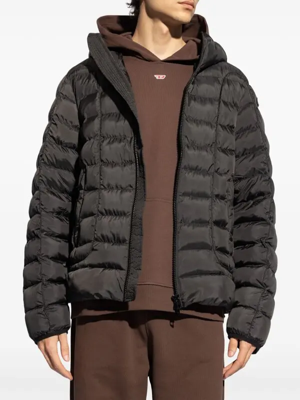 DIESEL® Logo-appliqué Puffer Jacket