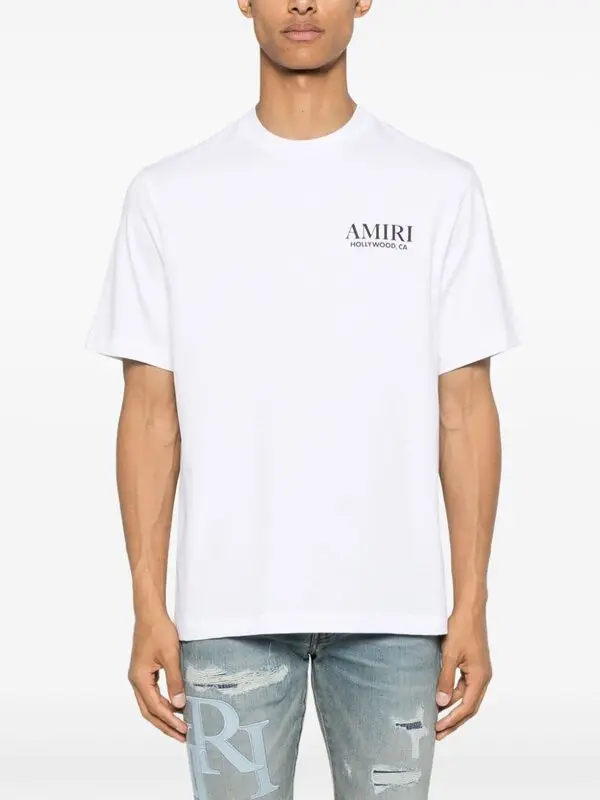 Amiri Bones Stacked Cotton T-shirt - White