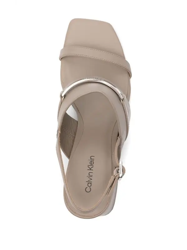 Calvin Klein 45mm Slingback Leather Sandals