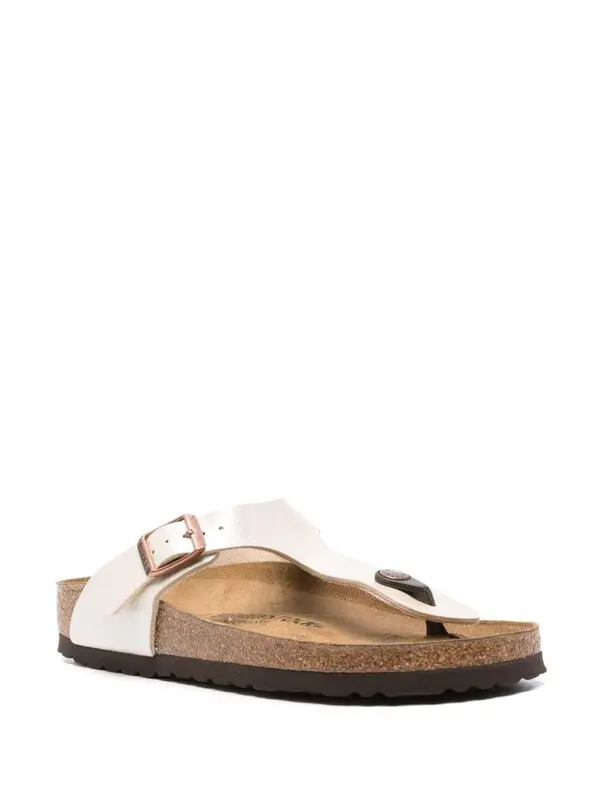 BIRKENSTOCK Gizeh Leather Slippers - Neutrals
