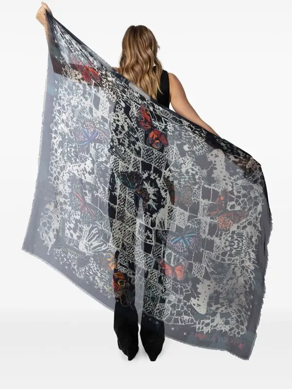 Zadig&Voltaire Kerry Printed Modal Scarf - Blue