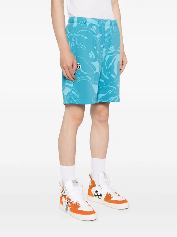 AAPE BY *A BATHING APE Abstract-print Jersey Track Shorts