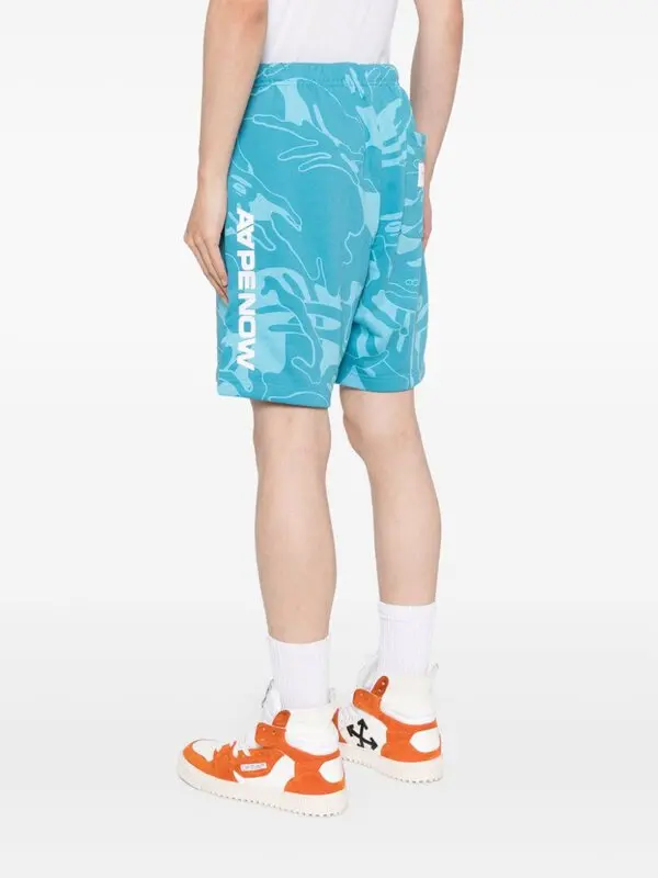 AAPE BY *A BATHING APE Abstract-print Jersey Track Shorts