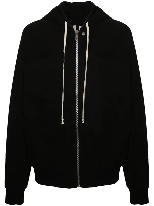 Rick Owens Zip-up Cotton Hoodie - Black