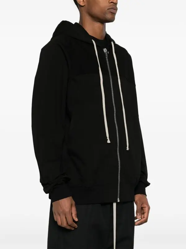 Rick Owens Zip-up Cotton Hoodie - Black