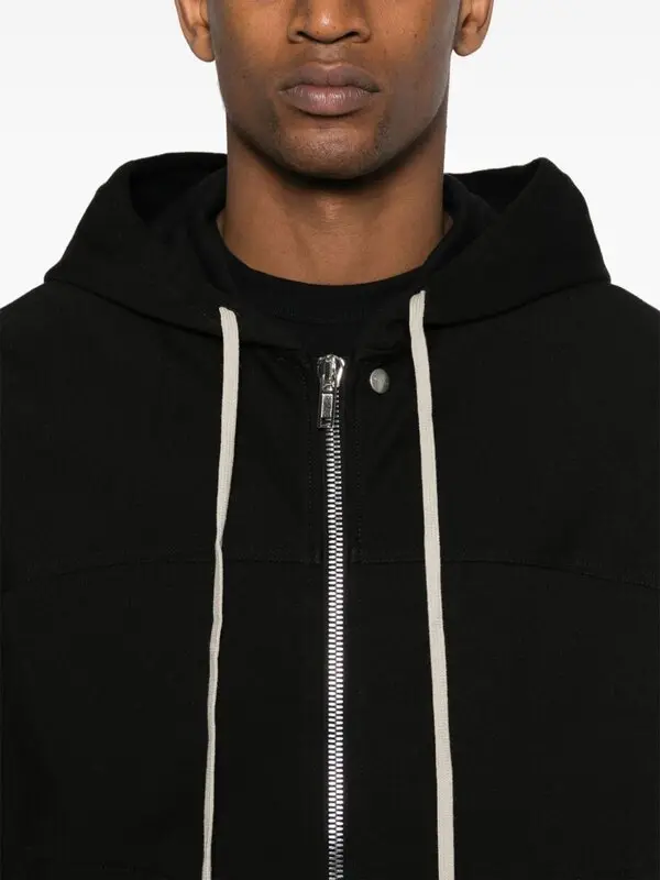 Rick Owens Zip-up Cotton Hoodie - Black