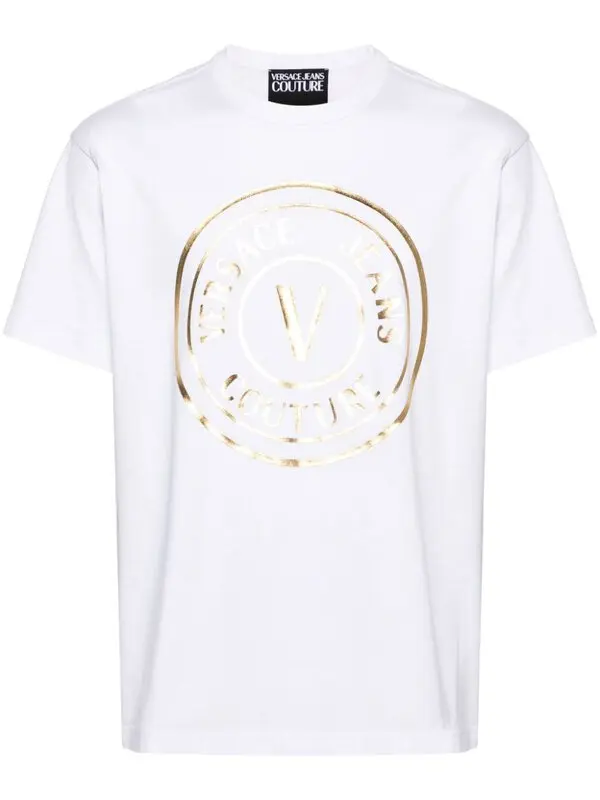 Versace Logo-print Cotton T-shirt - White