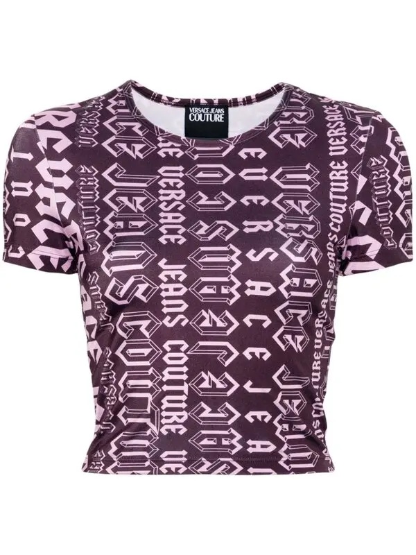 Versace Logomania Cropped T-shirt