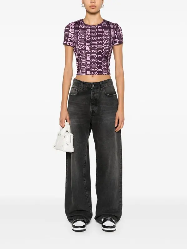 Versace Logomania Cropped T-shirt