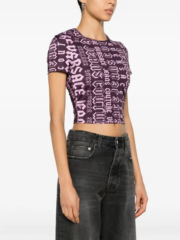 Versace Logomania Cropped T-shirt