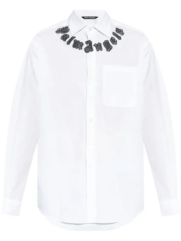 Palm Angels Logo-print Cotton Shirt