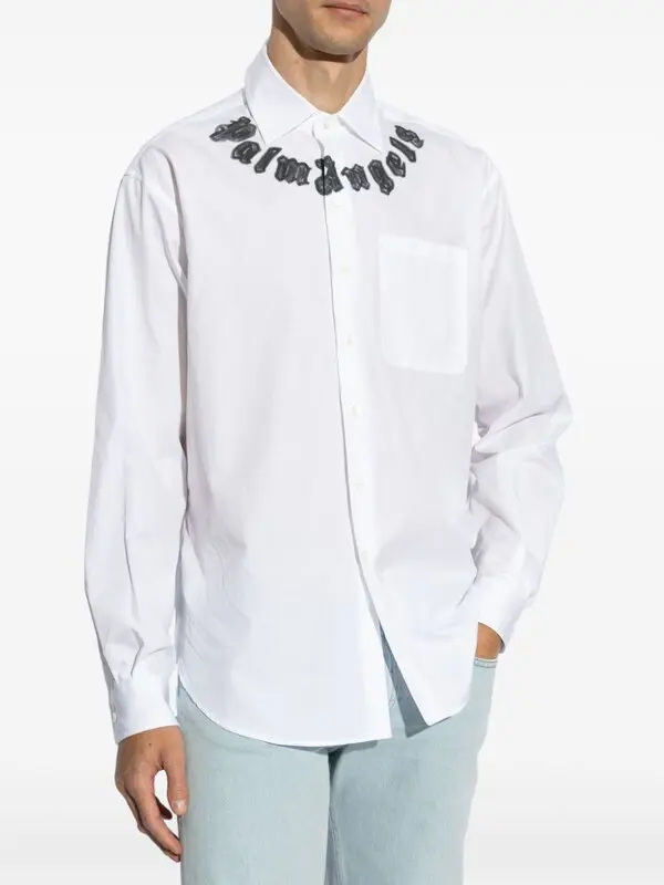 Palm Angels Logo-print Cotton Shirt
