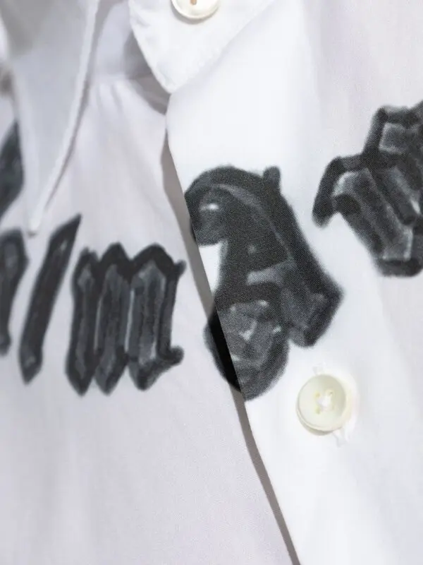 Palm Angels Logo-print Cotton Shirt