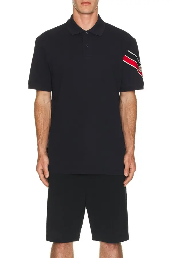 Moncler Short Sleeve Polo - Black