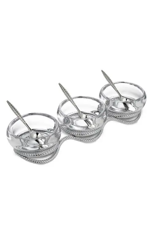 NAMBE Braid Triple Condiment Set - Metallic Silver
