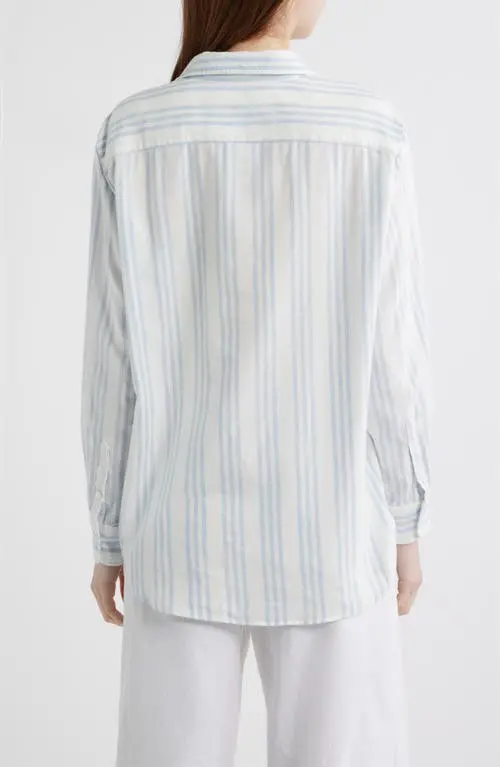 Frank & Eileen Eileen Relaxed Button-up Shirt - Multi Blue Stripe