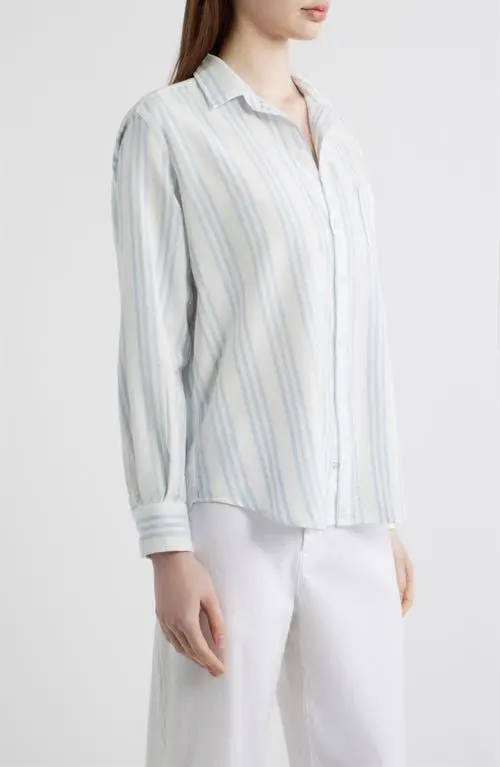 Frank & Eileen Eileen Relaxed Button-up Shirt - Multi Blue Stripe