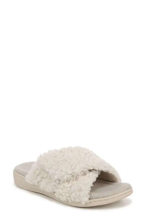 Vionic Relax Ii Plush Slide Sandal - Cream